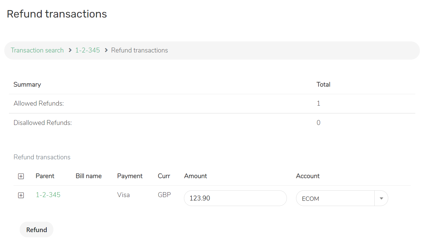 Refund a transaction – Trust Payments