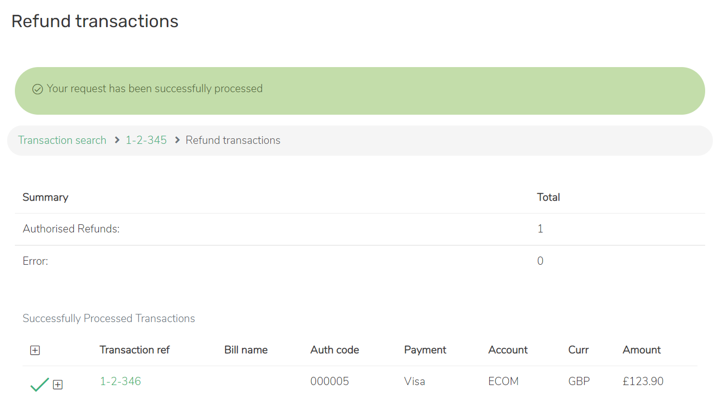 Refund a transaction – Trust Payments